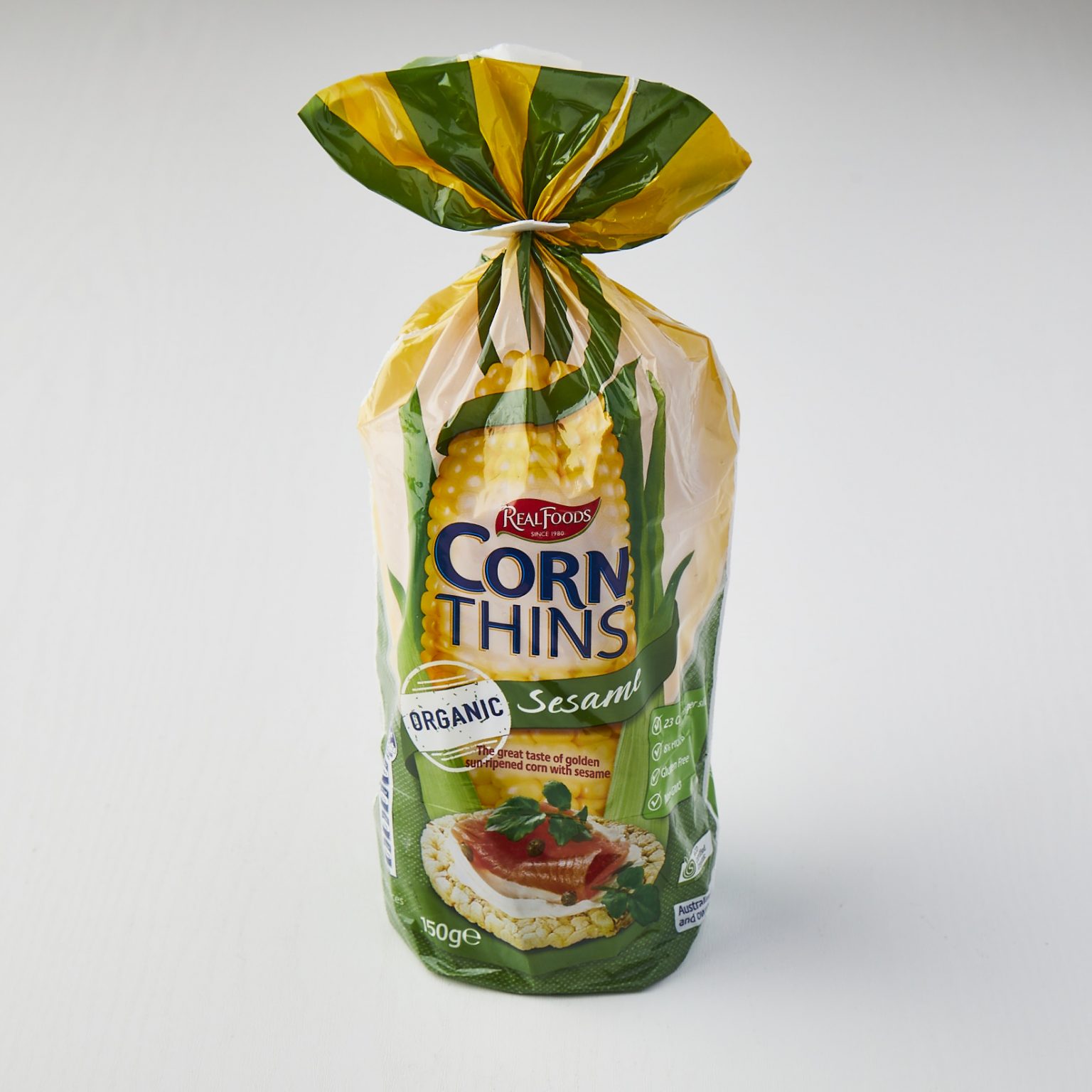 Crackers - Real Foods Sesame Corn Thins - Yummies Deli